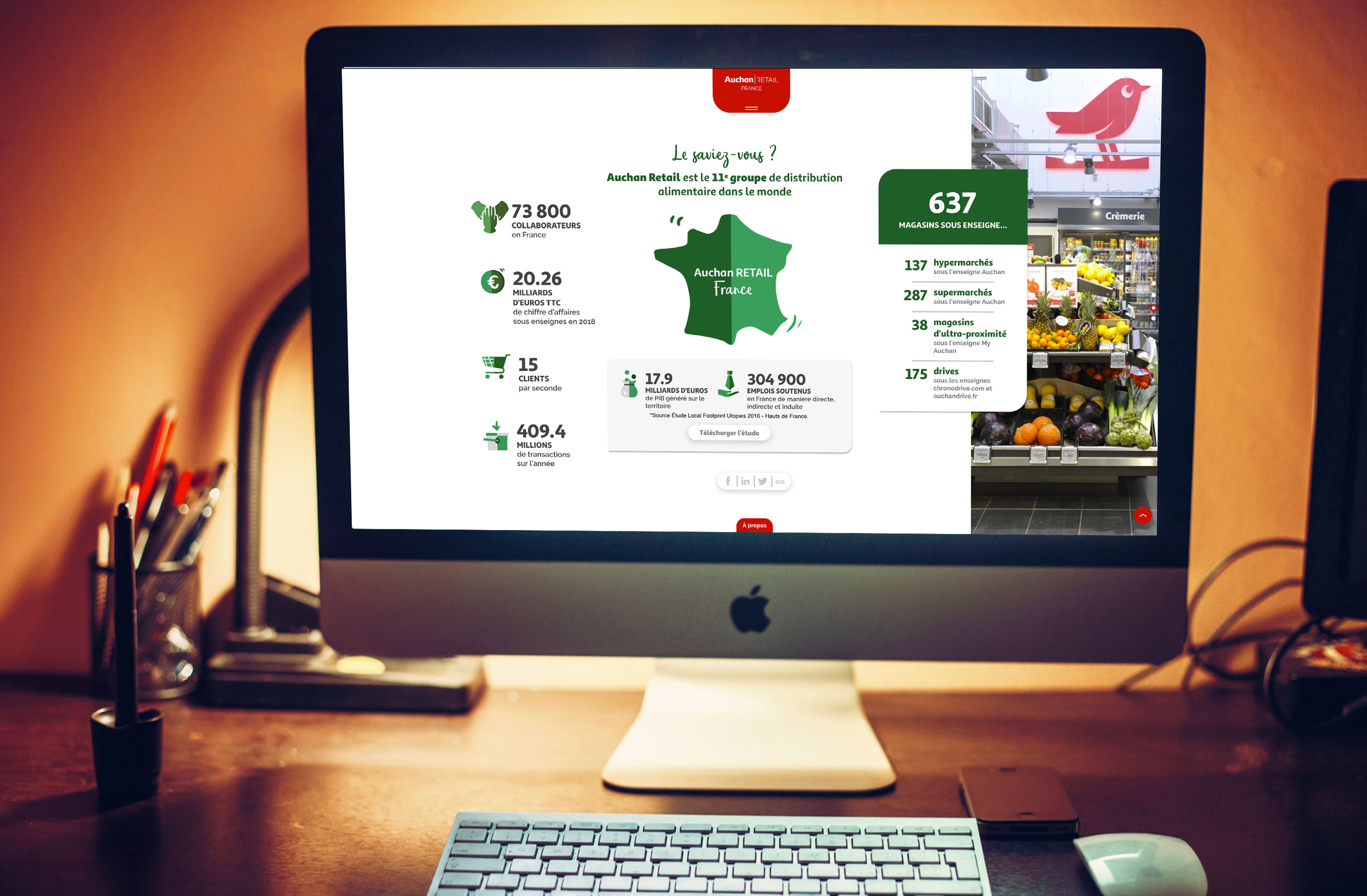 Auchan : une nouvelle version pour le site RSE - Studio Caramia